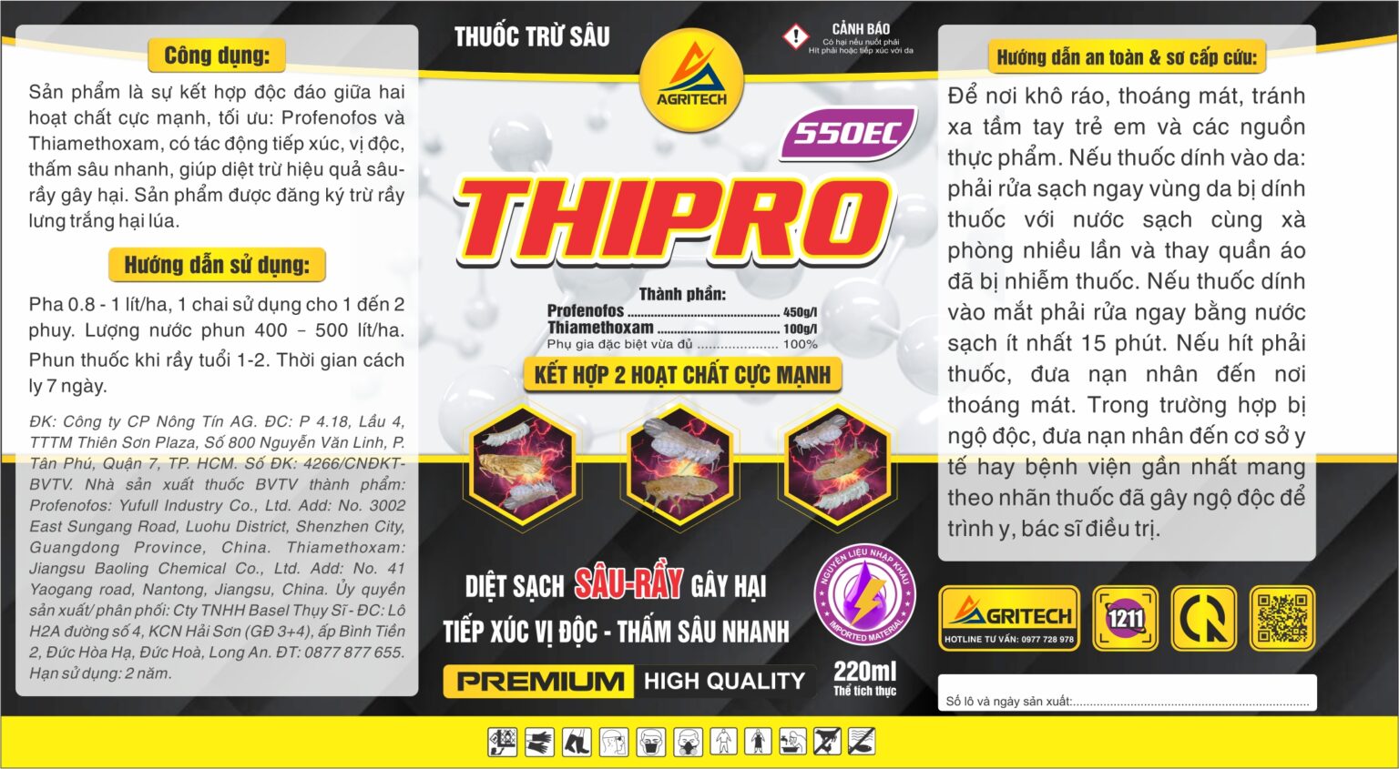 THUỐC TRỪ SÂU – THIPRO 550EC – Agritech
