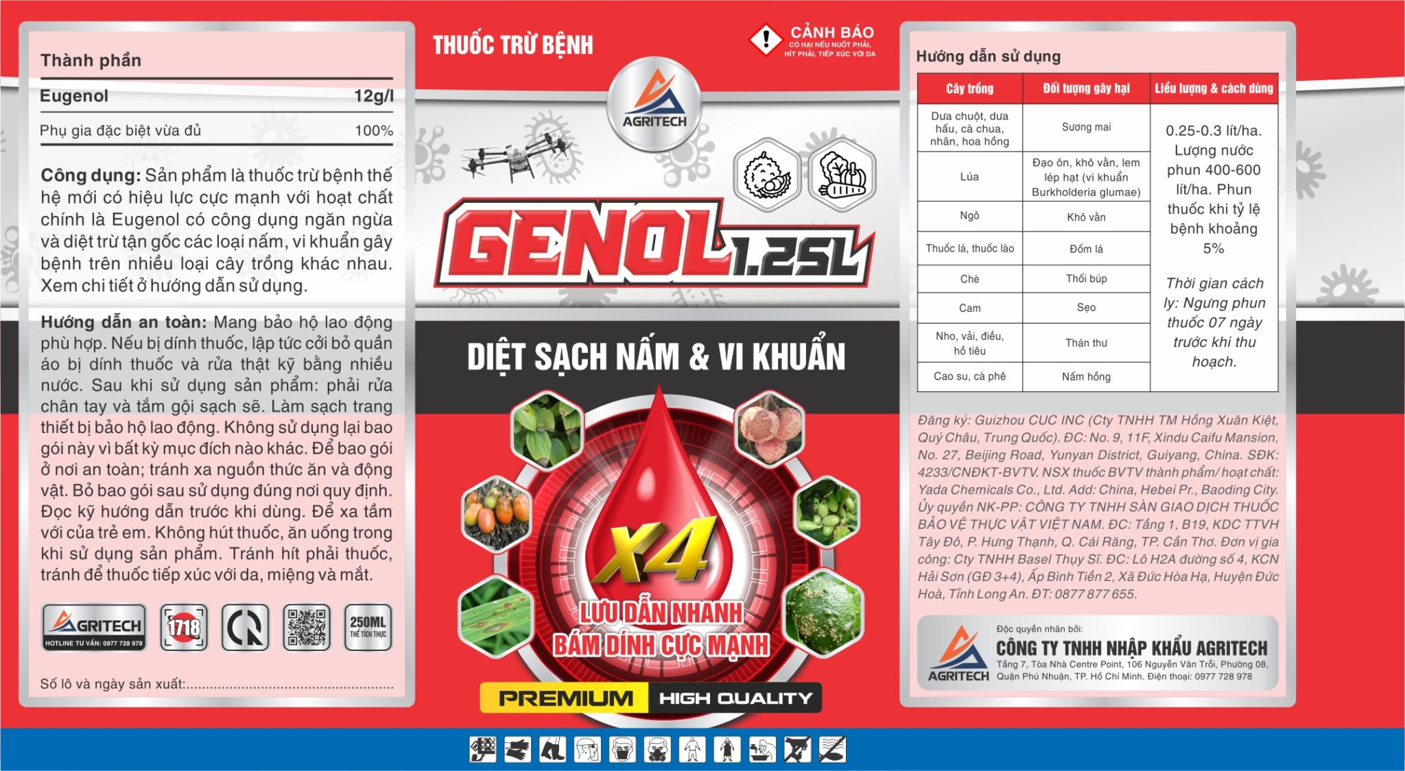 THUỐC TRỪ BỆNH – GENOL 1.2SL – Agritech