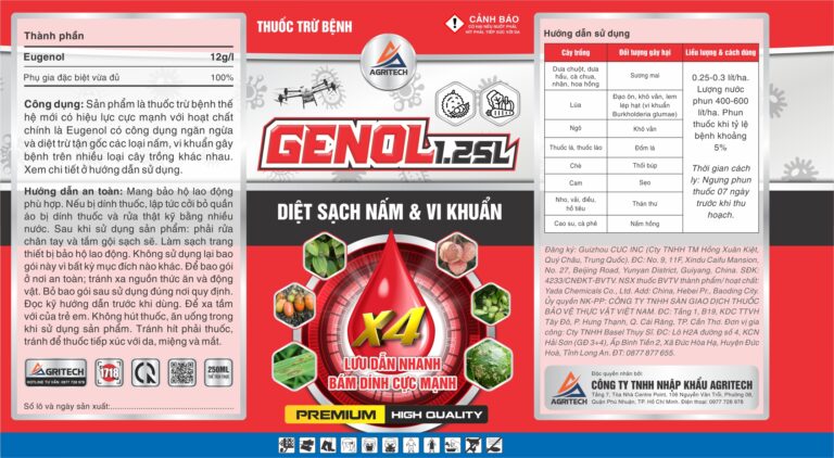 THUỐC TRỪ BỆNH – GENOL 1.2SL – Agritech