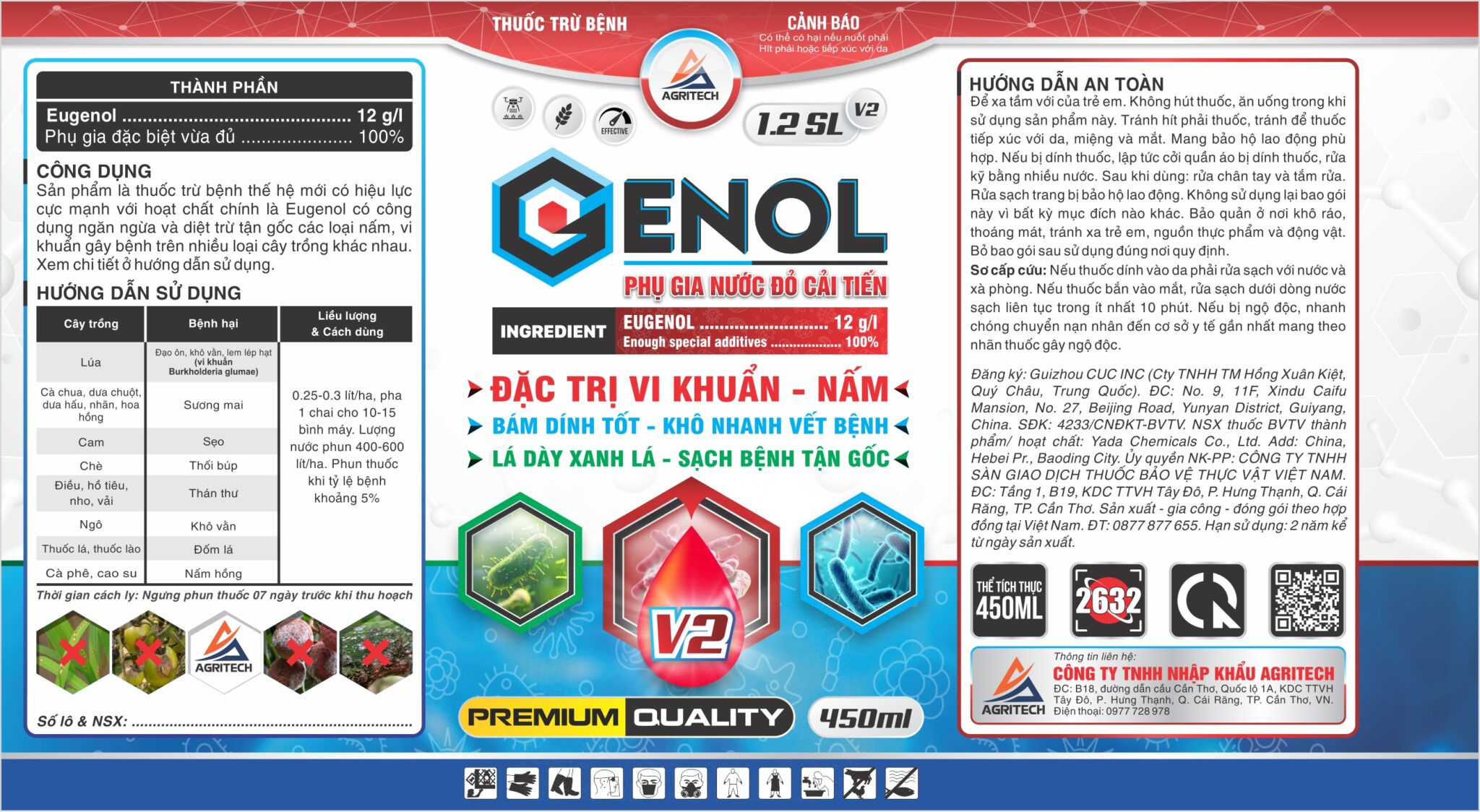 THUỐC TRỪ BỆNH – GENOL 1.2SL – Agritech